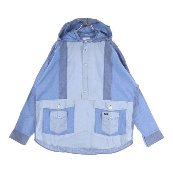[商品番号]3125L210019[ブランド]CHANGES（チェンジズ）[モデル]Remake Anorak Shirt Parka リメイクアノラックシャツパーカー ハーフボタンフーデット長袖シャツ ブルー[販売店舗]BRING大宮店