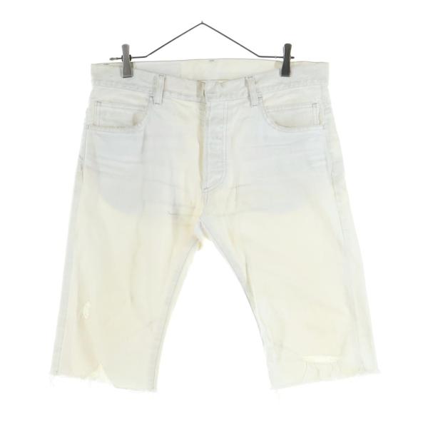 [商品番号]3126A220016[ブランド]BALMAIN（バルマン）[モデル]ダメージ加工 ショートデニムパンツ S4HT578C483 ホワイト[販売店舗]BRING オンラインショップ