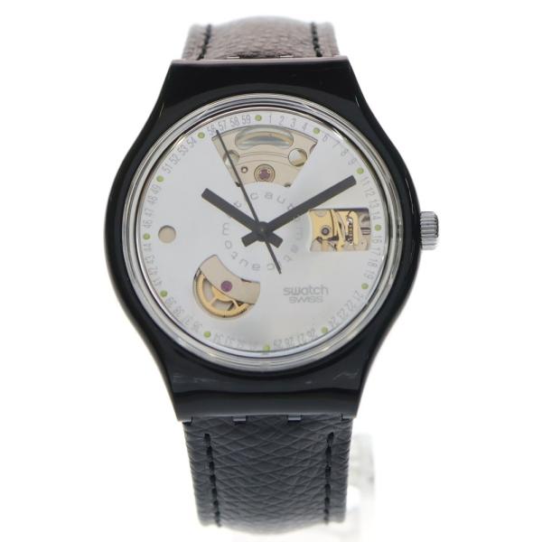 [商品番号]3126B050023[ブランド]SWATCH（スウォッチ）[モデル]Black Motion Automatic Watch ブラックモーションオートマチック レザーバンド自動巻き腕時計 ブラック[販売店舗]BRING オンラ...