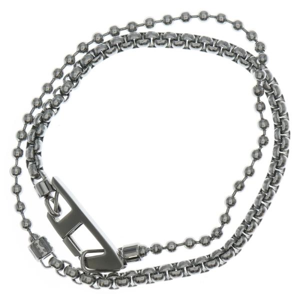 [商品番号]3126B110005[ブランド]DIESEL（ディーゼル）[モデル]Dロゴデザイン チェーン ブレスレット DX1473040 シルバー[販売店舗]BRING オンラインショップ