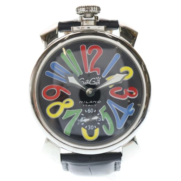 [商品番号]3126B180030[ブランド]GaGa MILANO（ガガミラノ）[モデル]Manuale 48mm マヌアーレ48ミリ 手巻式腕時計 レザーベルト リストウォッチ ブラック[販売店舗]BRING オンラインショップ