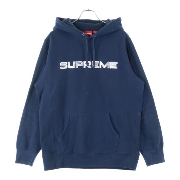 [商品番号]3225I110009[ブランド]SUPREME（シュプリーム）[モデル]17SS Sequin Logo Hooded Sweatshirt シークインロゴ プルオーバーパーカー フーディ ネイビー[販売店舗]BRING WA...