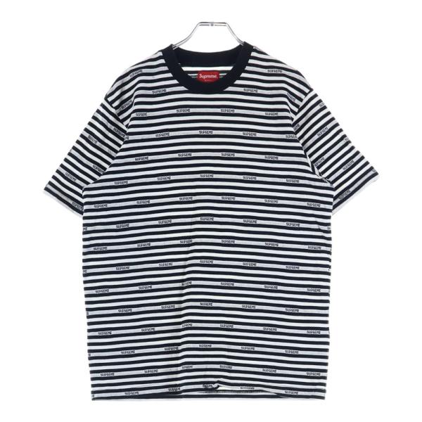 [商品番号]3225I280008[ブランド]SUPREME（シュプリーム）[モデル]19SS Logo Stripe S/S Top ロゴストライプ 半袖Tシャツ カットソー ホワイト/ブラック[販売店舗]BRING THRIFT CLOSET