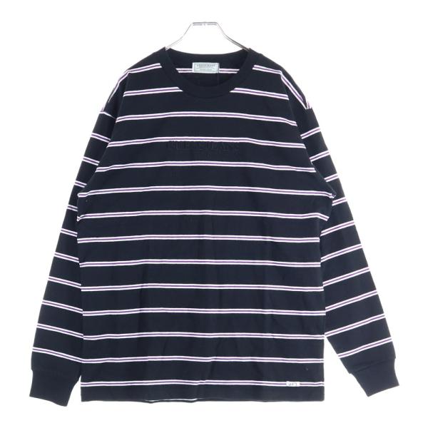 [商品番号]3225L010026[ブランド]GUESS（ゲス）[モデル]Green Label グリーンレーベル フロントロゴ刺繍 ボーダー長袖Tシャツ ブラックMI1K8316IA[販売店舗]BRING オンラインショップ