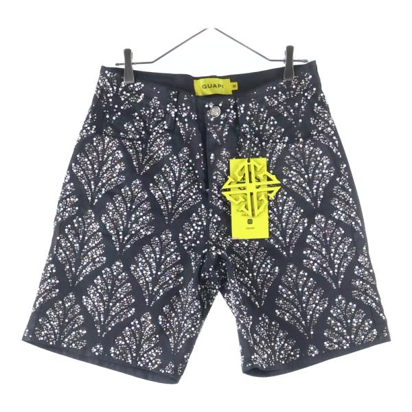 [商品番号]3226A120008[ブランド]GUAPI（グアピ）[モデル]ラインストーン デニム ハーフパンツ ブラック[販売店舗]BRING オンラインショップ