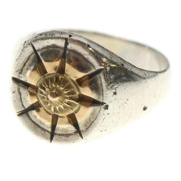 [商品番号]3226A300008[ブランド]ARIZONA FREEDOM（アリゾナフリーダム）[モデル]R-79a K18太陽神付き印台リング シルバー/ゴールド[販売店舗]BRING THRIFT CLOSET