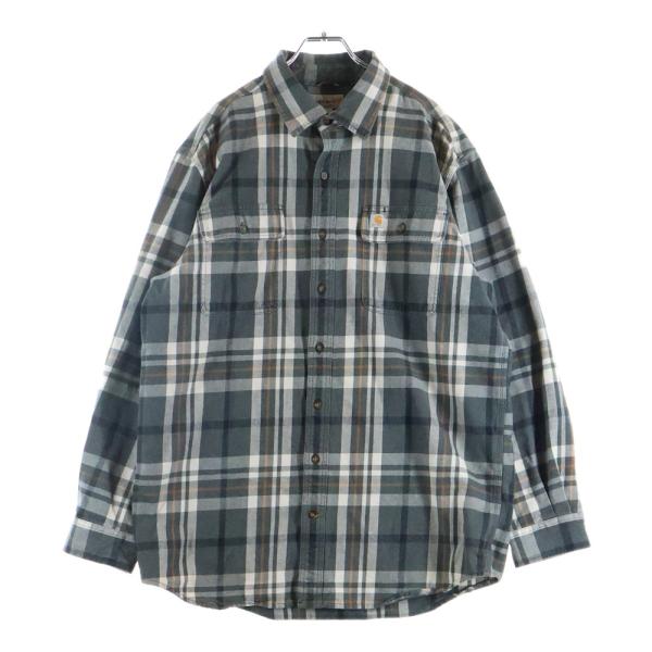 [商品番号]3226B120006[ブランド]CARHARTT（カーハート）[モデル]16AW RUGGED FLEX RELAXED FIT FRANNEL LONG SLEEVE SNAP PLAID SHIRT フロントロゴ チェック...