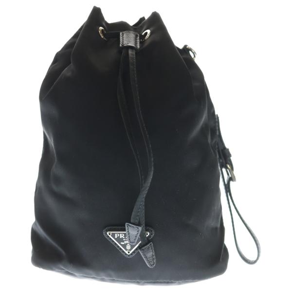 [商品番号]3226C090025[ブランド]PRADA（プラダ）[モデル]Re-Nylon Pouch リナイロン トライアングルロゴ ポーチ 巾着 ブラック 1NS369[販売店舗]BRING京都河原町店