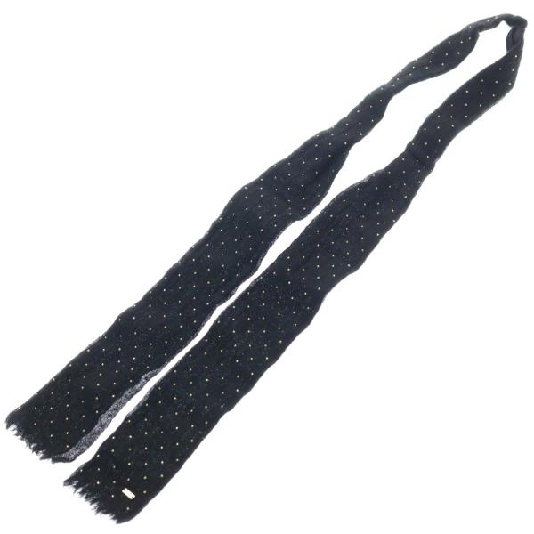 [商品番号]3226D210001[ブランド]SAINT LAURENT PARIS（サンローランパリ）[モデル]Petite Cravate Plume Scarf プティー スタッズ クラヴァット ウールスカーフ ボウタイ ブラック レ...