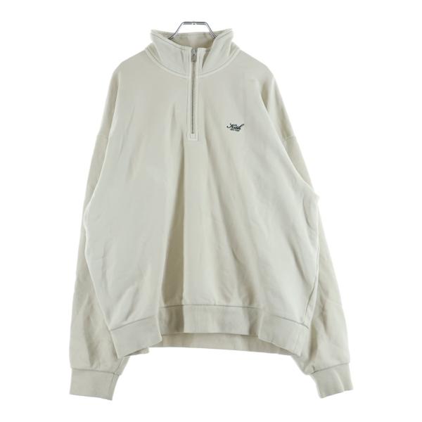 [商品番号]3226D300012[ブランド]KITH（キス）[モデル]Quarter Zip Nelson Pullover ロゴ刺繍 ハーフジップ プルオーバー スウェットトレーナー ベージュ 25-070-060-0011-3-0[販...