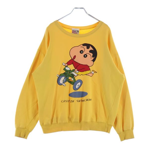 [商品番号]3226E230010[ブランド]VINTAGE（ヴィンテージ）[モデル]クレヨンしんちゃん フロントプリント クルーネック スウェット トレーナー イエロー[販売店舗]AWESOME高円寺店