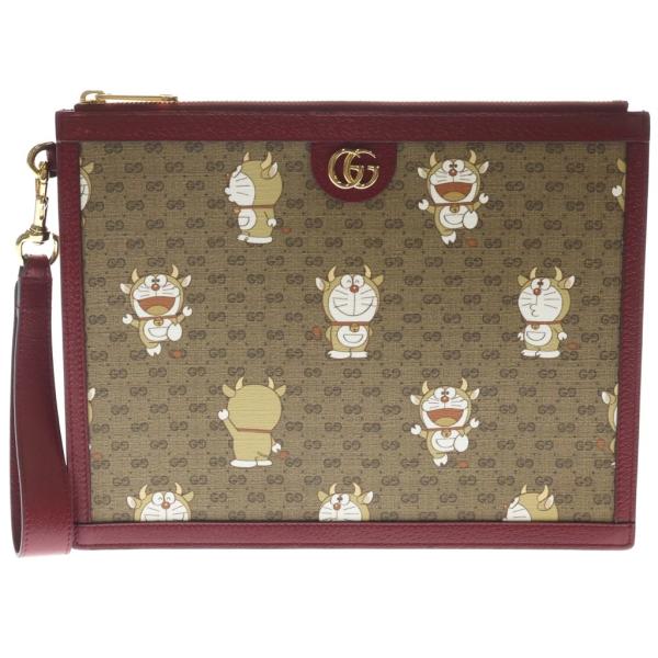 [商品番号]3226G250026[ブランド]GUCCI（グッチ）[モデル]×ドラえもん ミニGGスプリーム キャンバス クラッチバッグ ブラウン 654503 2TTAG[販売店舗]BRING 原宿店