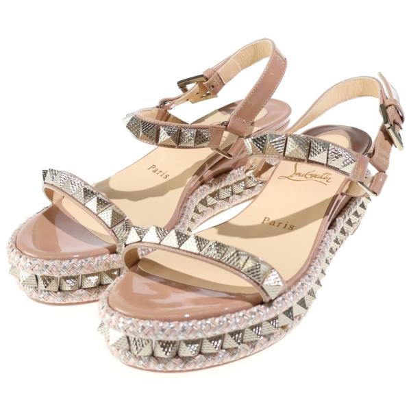 [商品番号]3226I030022[ブランド]CHRISTIAN LOUBOUTIN（クリスチャンルブタン）[モデル]スパイクスタッズ ウェッジソール サンダル ベージュ レディース[販売店舗]BRING オンラインショップ