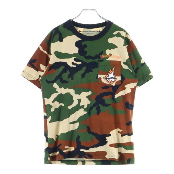 [商品番号]3325K220008[ブランド]CHROME HEARTS（クロムハーツ）[モデル]×MATTY BOY PPO CAUTION T-SHRT マッティボーイ プロコーション 迷彩柄 両面プリントTシャツ 半袖クルーネックカッ...