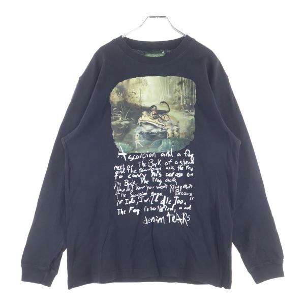 [商品番号]3326A120024[ブランド]DENIM TEARS（デニムティアーズ）[モデル]The Scorpion and the Frog フロントロゴ 長袖Tシャツ ロングスリーブ カットソー ブラック[販売店舗]BRING福岡天神店