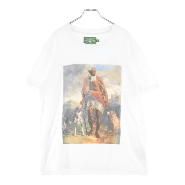 [商品番号]3326A120028[ブランド]DENIM TEARS（デニムティアーズ）[モデル]Lazarus Tee フロントプリントロゴ 半袖Tシャツ カットソー ホワイト[販売店舗]BRING福岡天神店