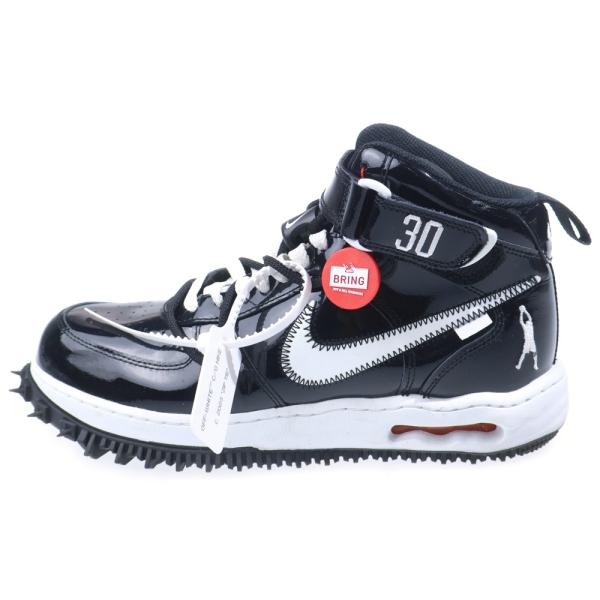 [商品番号]3326A180011[ブランド]NIKE（ナイキ）[モデル]×OFF-WHITE AIR FORCE 1 MID SHEED DR0500-001 オフホワイト エアフォースワン シード パテント ミッドカットスニーカー ブラ...