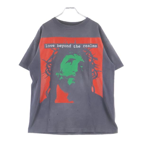 [商品番号]3326B010018[ブランド]SAINT MICHAEL（セントマイケル）[モデル]24SS ヴィンテージ加工 LOVE BEYOND 半袖Tシャツ カットソー ブラック SM-YS8-0000-C23[販売店舗]BRING仙台店