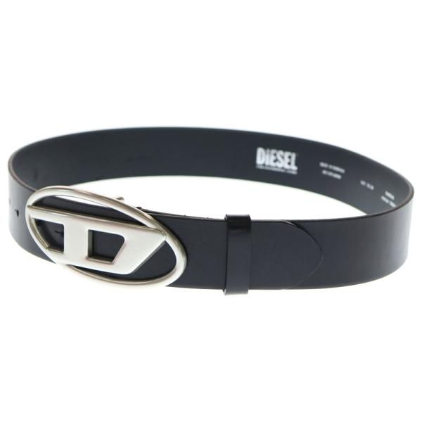 [商品番号]3326B110019[ブランド]DIESEL（ディーゼル）[モデル]B-1DR Dロゴバックル レザーベルト ブラック X08516[販売店舗]BRING大宮店
