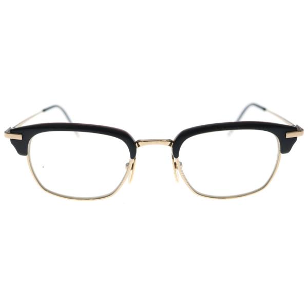 [商品番号]3326B220003[ブランド]THOM BROWNE（トムブラウン）[モデル]NEWYORK トリコロール コンビフレーム ウェリントン アイウェア 眼鏡 ブラック/ゴールド TB-707-A-BLK-GLD-50[販売店舗...
