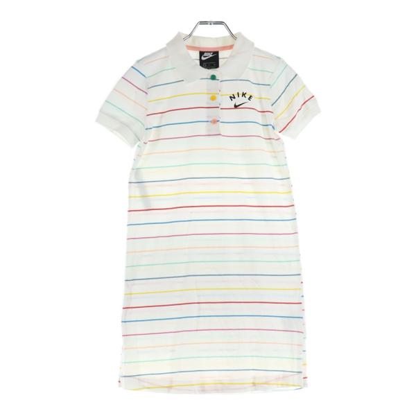 [商品番号]3425G130060[ブランド]NIKE（ナイキ）[モデル]OLDER KIDS GIRLS DRESS SPORTSWEAR ボーダー柄 ロング丈半袖シャツ ショートスリーブ マルチ CK2776-101[販売店舗]BRIN...