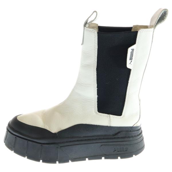 [商品番号]3425H200007[ブランド]PUMA（プーマ）[モデル]MAYZE STACK CHELSEA WNS VAPOROUS GRAY 22FA-I ウィメンズ サイドゴア ハイカットブーツ ホワイト/ブラック US6.5/2...
