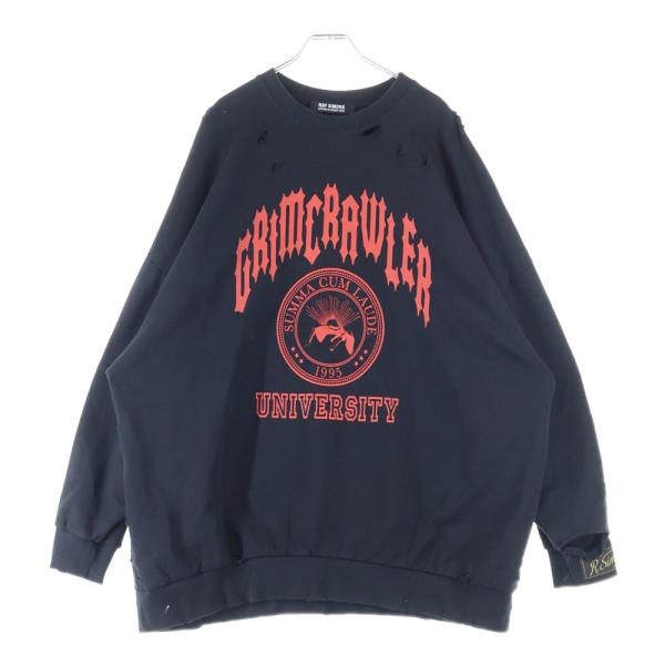 [商品番号]3525K110009[ブランド]RAF SIMONS（ラフシモンズ）[モデル]22SS DESTROYED CREWNECK デストロイ クルーネックスウェットトレーナー ブラック 221-M168 19003-0099[販売...
