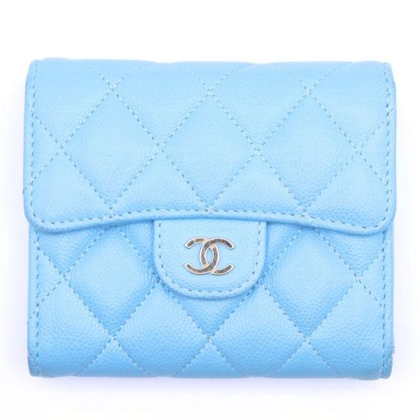 [商品番号]3526B160003[ブランド]CHANEL（シャネル）[モデル]クラシックスモールフラップ マトラッセ 三つ折り財布 ウォレット AP0230 ブルー[販売店舗]BRING 新宿店