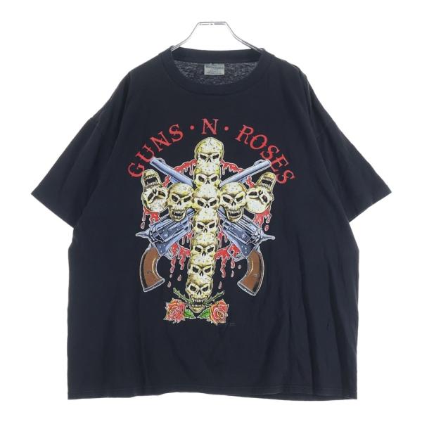 [商品番号]3526G240016[ブランド]VINTAGE（ヴィンテージ）[モデル]90S GUNS N' ROSES SKULL CROSS GUN USE YOUR ILLUSION BROCKUMボディ ガンズアンドローゼズ 両面プ...