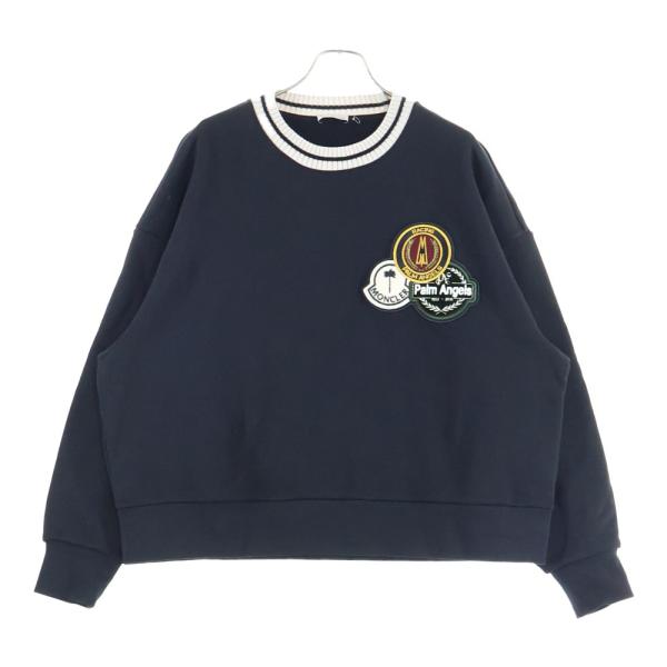 [商品番号]3625L280035[ブランド]MONCLER（モンクレール）[モデル]×Palm Angels J209L8G00002 899V4 ×パームエンジェルス アップリケフロント刺繍スウェット トレーナー ブラック[販売店舗]B...