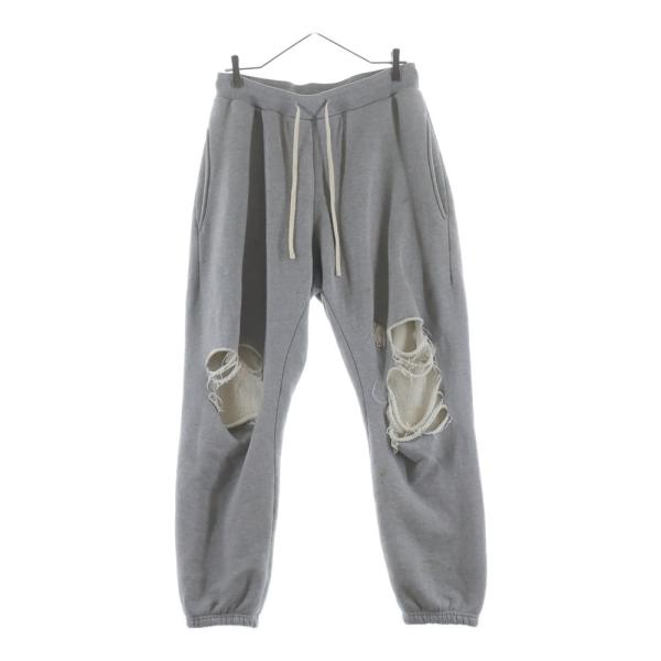 [商品番号]3626D080007[ブランド]JUN / NAKAYAMA（ジュンナカヤマ）[モデル]24SS distressed pant ST-NU24SS-004 デストロイ スウェットパンツ グレー[販売店舗]BRING KICKS