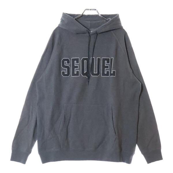 [商品番号]3825H030006[ブランド]SEQUEL（シークエル）[モデル]ロゴプリント プルオーバーパーカー グレー[販売店舗]BRING福岡天神店