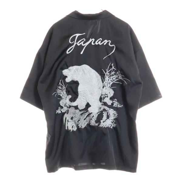 [商品番号]3825H250019[ブランド]NO BRAND（ノーブランド）[モデル]RINGS タイガー刺繍 オープンカラーシャツ 半袖シャツ ブラック[販売店舗]BRING オンラインショップ