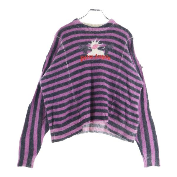 [商品番号]3825K220004[ブランド]MONCLER（モンクレール）[モデル]× PALM ANGELS パームエンジェルス ロゴバッチ付き ニットセーター パープル E209L9000400 A9128[販売店舗]BRING福岡天神店