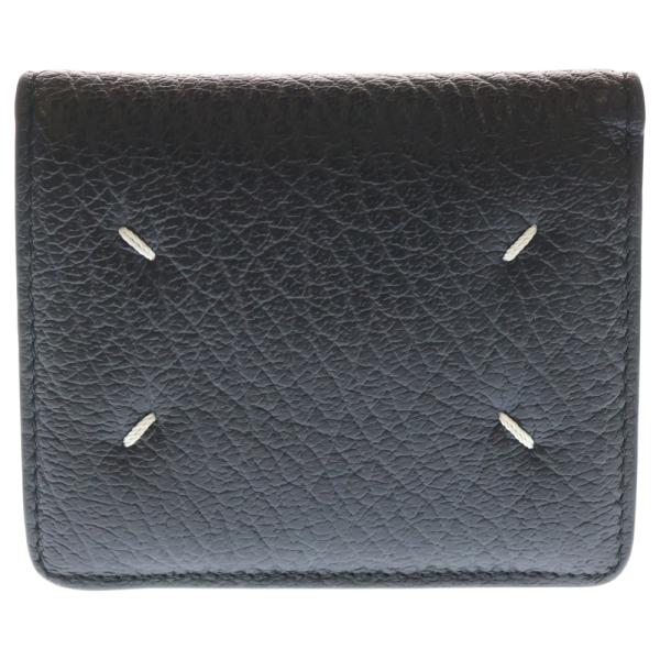 ★３日以内返品可★ MAISON MARGIELA メゾン マルジェラ S56UI0140 4ステッチ カーフ レザー ブラック 二つ折り財布 Maison Margiela（メゾンマルジェラ） 4ステッチ 二つ折り 財布
