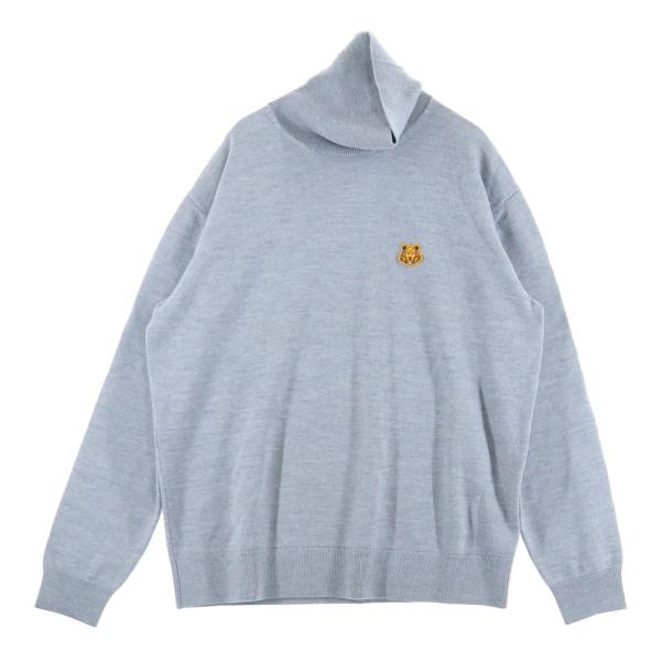 [商品番号]3826A160015[ブランド]KENZO（ケンゾー）[モデル]Wool Turtleneck With Mini Tiger Kenzo Paris Logo Sweater タイガー刺繍 ニットセーター グレー FA65P...