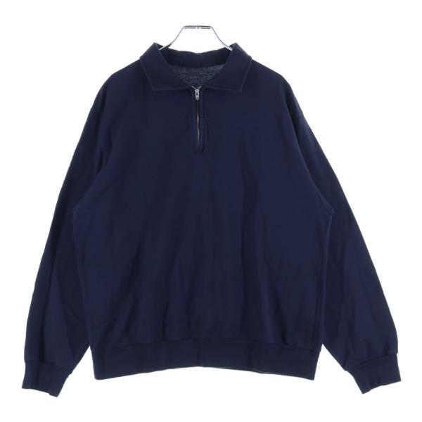 [商品番号]3826D250021[ブランド]COMOLI（コモリ）[モデル]23SS コットンシルクジャージハーフジップスウェット 襟付き X01-05017 ハーフジップスウェット ネイビー[販売店舗]BRING福岡天神店