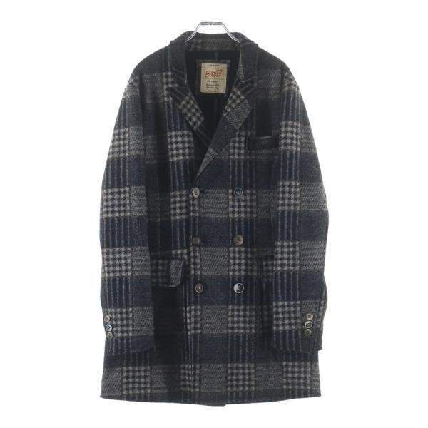 [商品番号]3826E170004[ブランド]BOB（ボブ）[モデル]Wool Blend Double Breasted Checkered Coat ウール ブレンド ダブル チェックコート ブラウン p.IVA02112720970[...