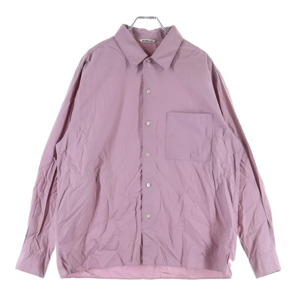 [商品番号]3925J070009[ブランド]AURALEE（オーラリー）[モデル]WASHED FINX TWILL BOX SHIRTS ウォッシュ加工 ファインツイル 長袖シャツ ロングスリーブ ピンク A00S01TN[販売店舗]B...