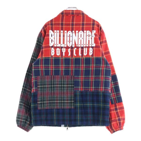 [商品番号]3925L090004[ブランド]BILLIONAIRE BOYS CLUB（ビリオネアボーイズクラブ）[モデル]Check Zip Up Jacket チェック柄 パッチワーク ジップアップジャケット レッド/ネイビー[販売店...