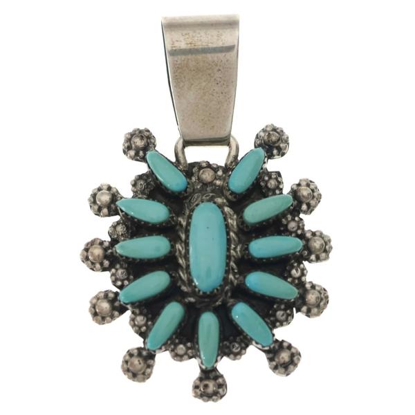 [商品番号]3926C280048[ブランド]INDIAN JEWELRY（インディアンジュエリー）[モデル]ZUNI BILL&amp;LOU ズニ族 ビルアンドロウ クラスター ペンダントトップ シルバー/ターコイズ[販売店舗]BRIN...