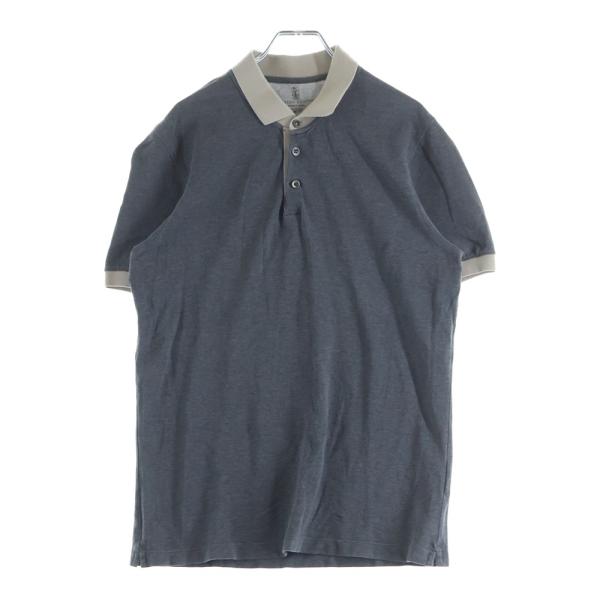 [商品番号]3926D100004[ブランド]BRUNELLO CUCINELLI（ブルネロクチネリ）[モデル]イタリア製 コットン 半袖ポロシャツ グレー/ベージュ[販売店舗]BRING オンラインショップ