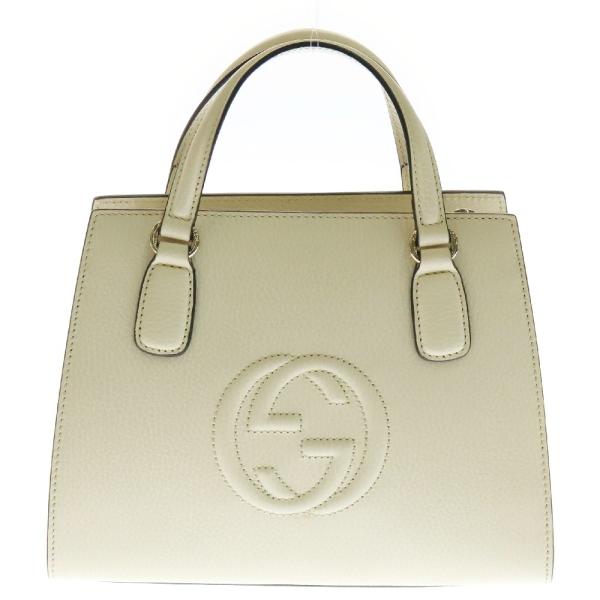 GUCCI（グッチ） ソーホー インターロッキングG 2wayバッグ ホワイト