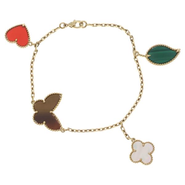 [商品番号]4026E180013[ブランド]Van Cleef &amp; Arpels（ヴァンクリーフアンドアーペル）[モデル]ラッキー アルハンブラ ブレスレット 4モチーフ ゴールド×マルチカラー Au750 VCARD79600 ...
