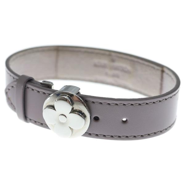 [商品番号]4226D300024[ブランド]LOUIS VUITTON（ルイヴィトン）[モデル]ブラスレ ヴー グッドラック モノグラム フラワー レザー ブレスレット シルバー金具 パープル M34448[販売店舗]BRING京都河原町店