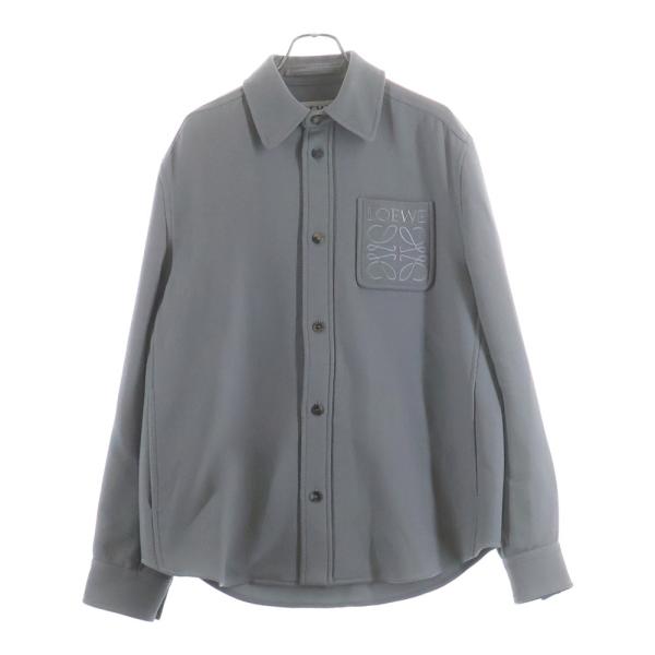 [商品番号]4726C250009[ブランド]LOEWE（ロエベ）[モデル]アナグラムロゴ刺繍 ポケット ウール シャツジャケット グレー H526Y05WBF[販売店舗]BRING有楽町マルイ店