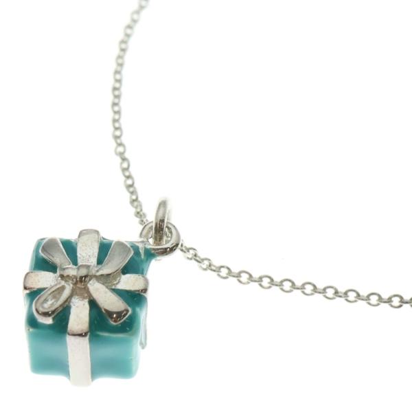 [商品番号]4825I210060[ブランド]TIFFANY&amp;Co（ティファニー）[モデル]プレゼントボックス ネックレス ペンダント チェーン シルバー×ティファニーブルー SV925 11.1g[販売店舗]WASTE_NOT名古屋店