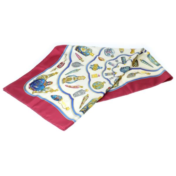 [商品番号]4926A220016[ブランド]HERMES（エルメス）[モデル]カレ90 Qu importe le flacon シルクスカーフ ワインレッド×アイボリー[販売店舗]BRING オンラインショップ