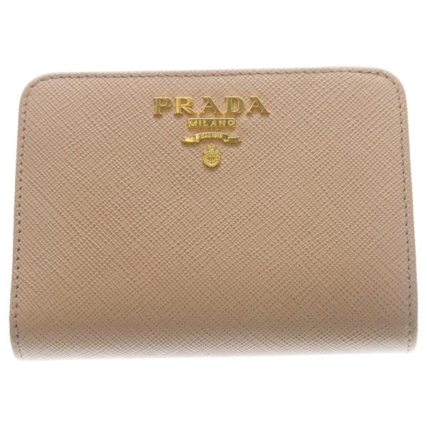 [商品番号]4926C280032[ブランド]PRADA（プラダ）[モデル]サフィアーノ コンパクトウォレット 二つ折り財布 コインケース レザー ピンクベージュ 1ML018 ゴールド金具[販売店舗]BRING：RED新宿東口店