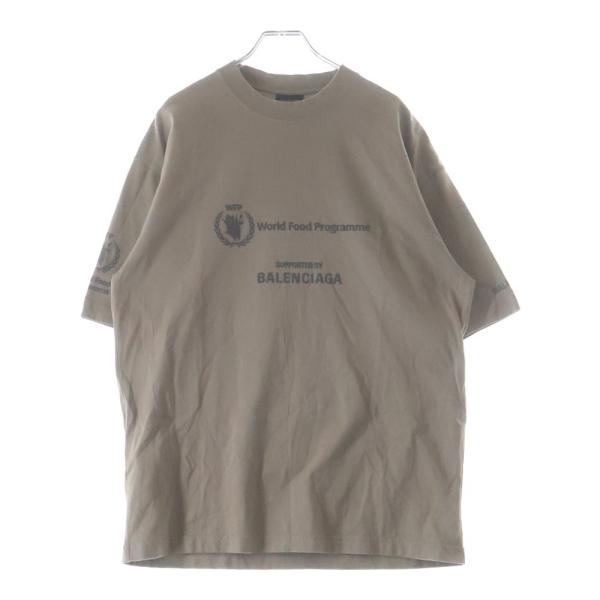 [商品番号]5526B270019[ブランド]BALENCIAGA（バレンシアガ）[モデル]× THE WORLD FOOD PROGRAMME コットン クルーネック 半袖Tシャツ カットソー ブラウン[販売店舗]BRING横浜ビブレ店